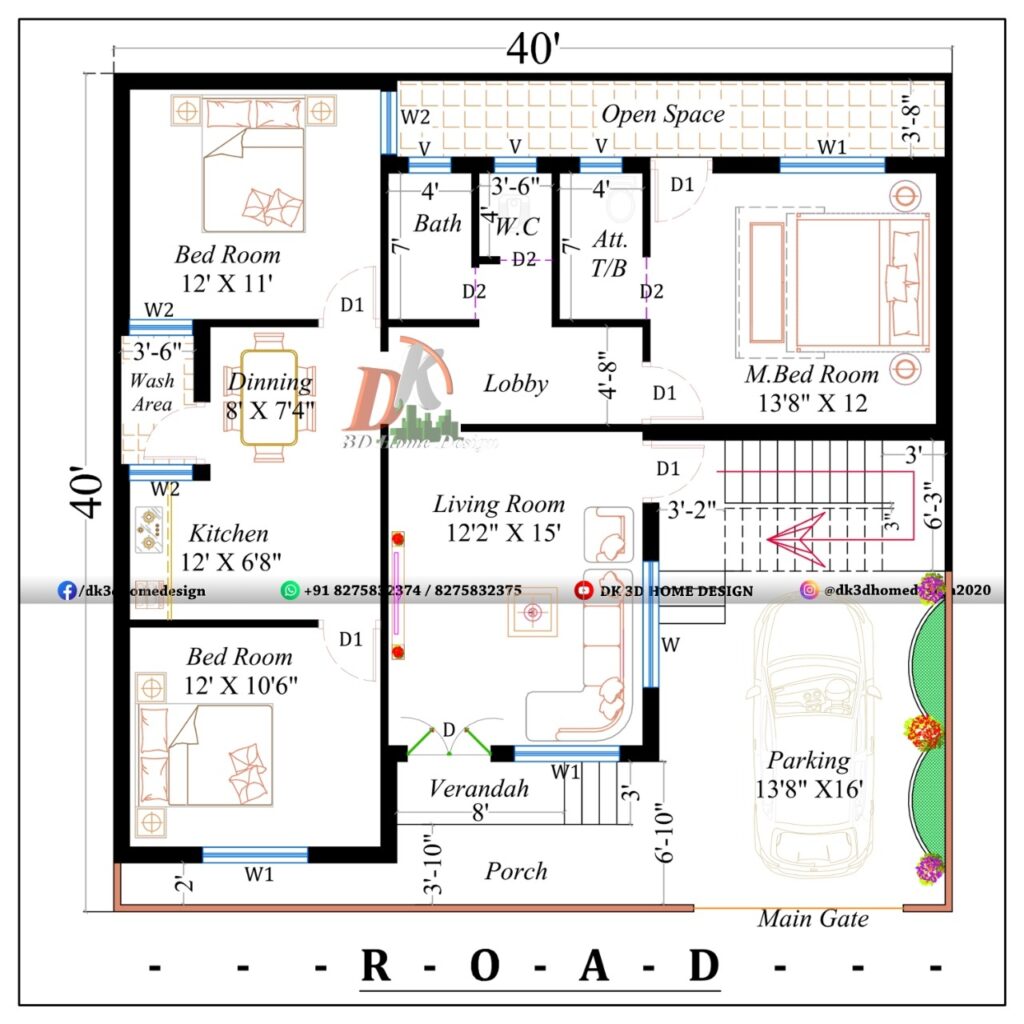 40'X40 House Plans 2 Bedroom - houseplans.weloveprintables.net