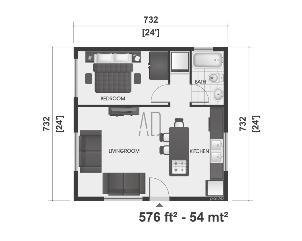 Small One Bedroom House Plans - houseplans.weloveprintables.net